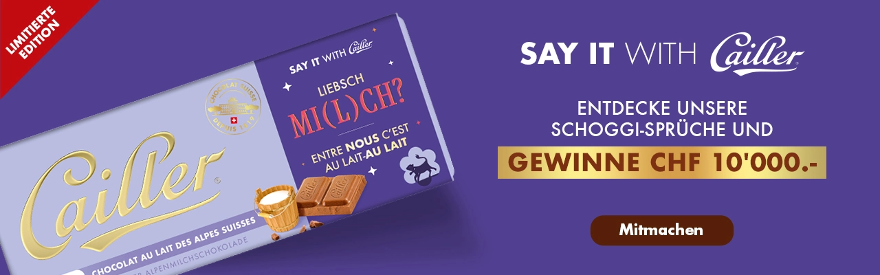 Cailler Schweizer Schokolad I Wen machst Du heute glücklich?